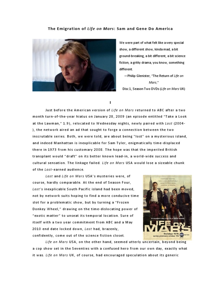 The Emigration of Life On Mars: Sam and Gene Do America | PDF | Leisure