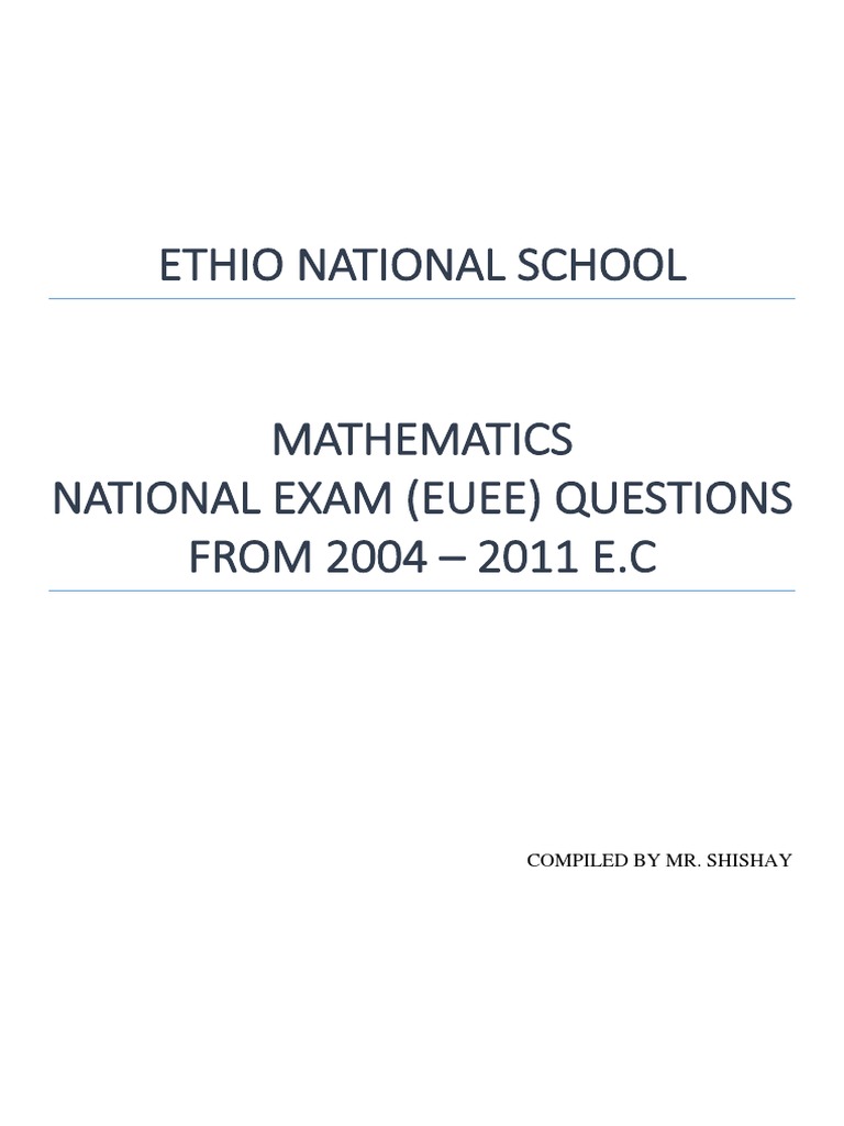 Grade 11 and 12 Maths Exam (2004 - 2011) | PDF | Ellipse | Asymptote