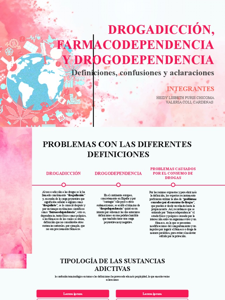 Drogadicción, Farmacodependencia y Drogodependencia | PDF | La ...