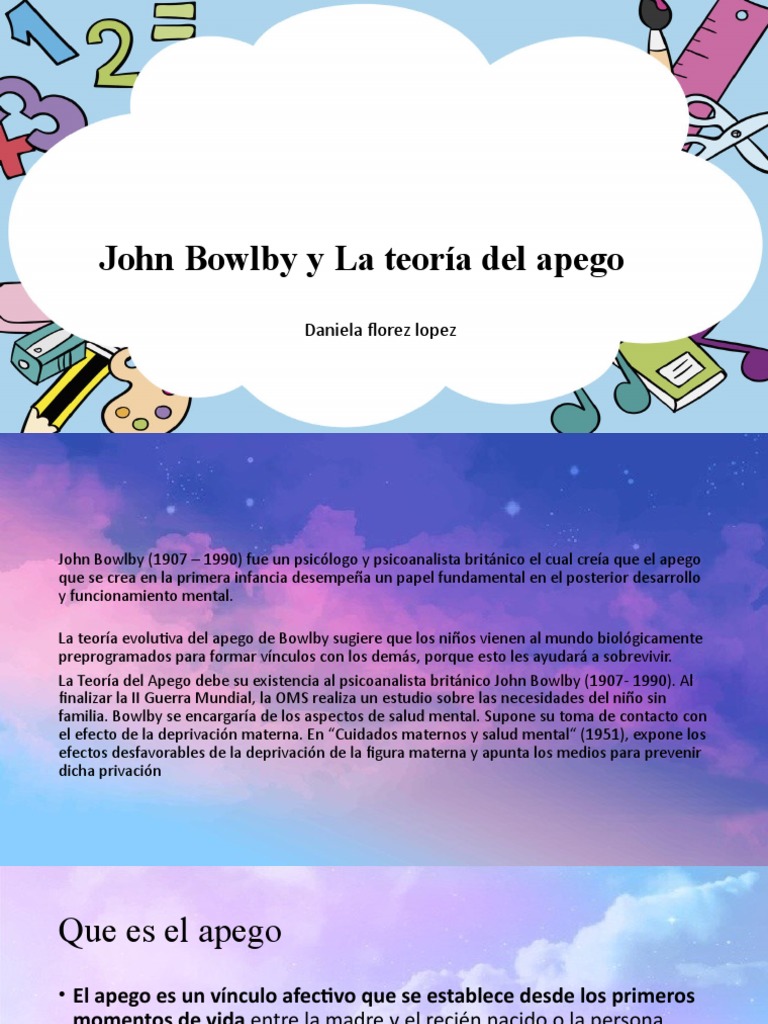 John Bowlby y La Teoría Del Apego | PDF | Teoría de apego | Adultos