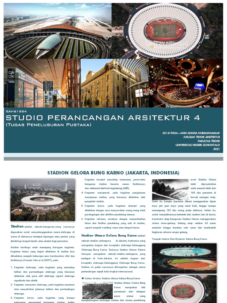 Studio Perancangan Arsitektur 4 Studi Kasus Bangunan Bentang Lebar ...