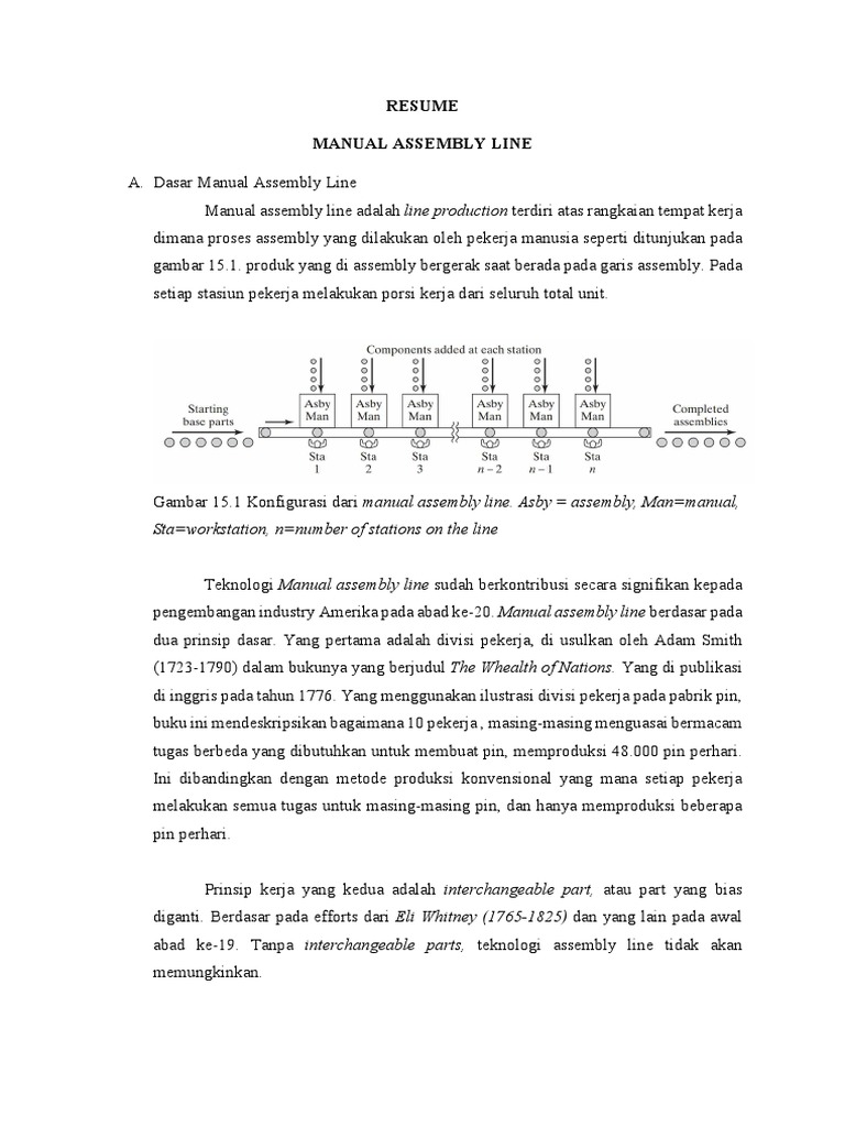 Manual Assembly Line | PDF
