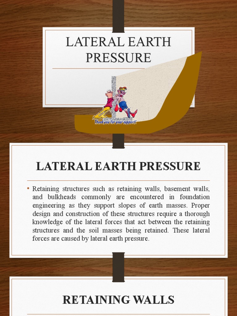 Lateral Earth Pressure | PDF | Building Engineering | Classical Mechanics