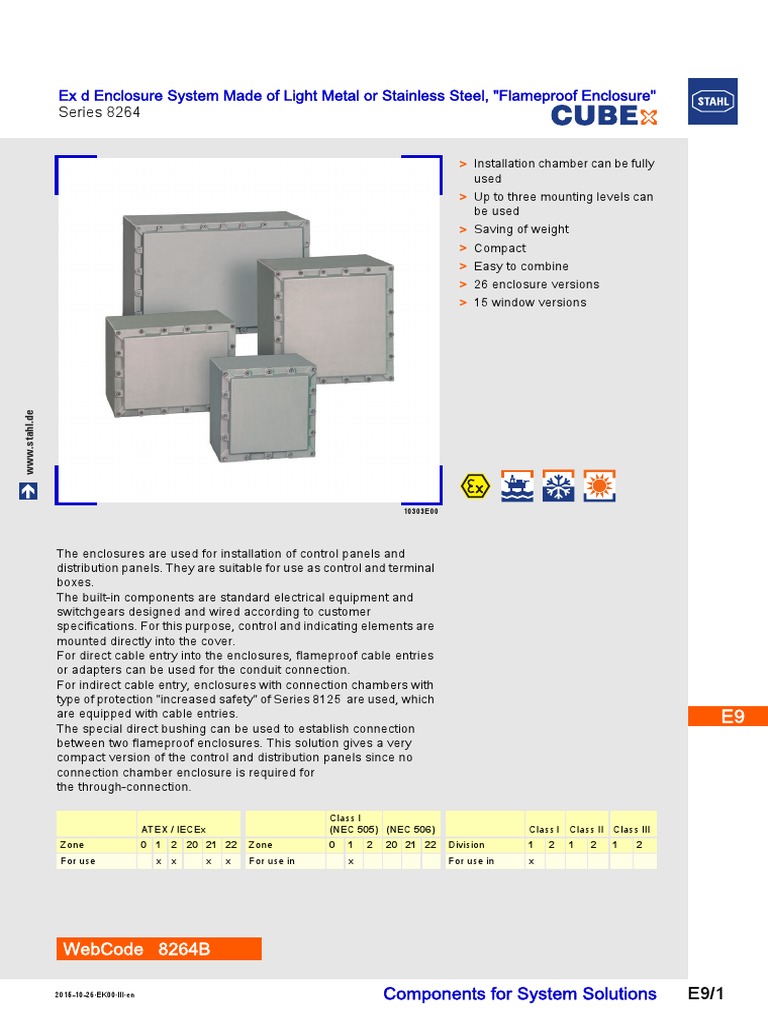 Series 8264: Ex D Enclosure System Made of Light Metal or Stainless ...