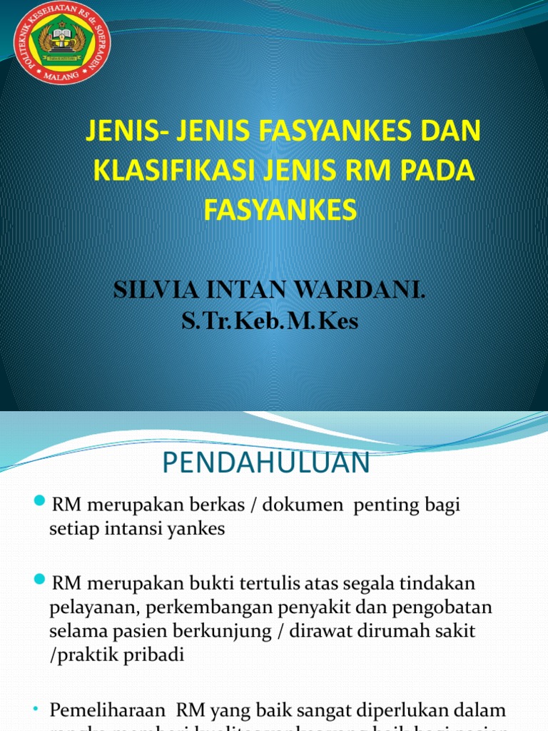 PPT-jenis-jenis Fasyankes | PDF