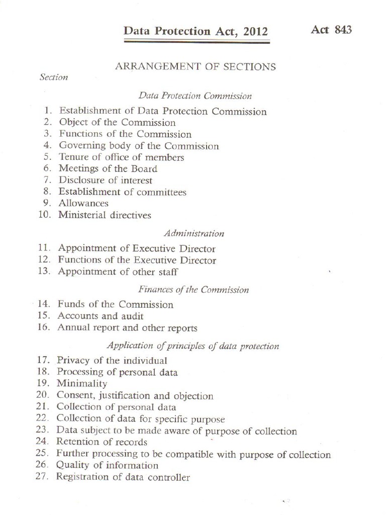 Data Protection Act - Ghana | PDF