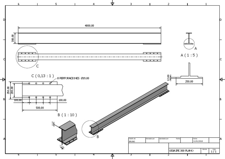 Plano Viga Ipe 300 | PDF