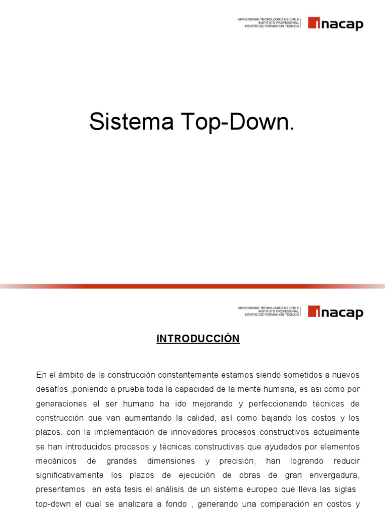Análisis del Sistema Constructivo Top-Down | PDF | Fundación profunda ...
