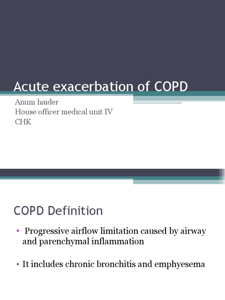 Acute Exacerbation of COPD | PDF | Chronic Obstructive Pulmonary ...