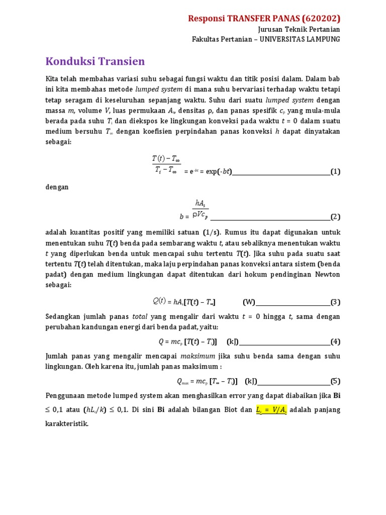 Tugas Konduksi Transien | PDF