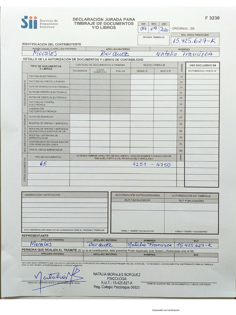 Formulario 3230 | PDF