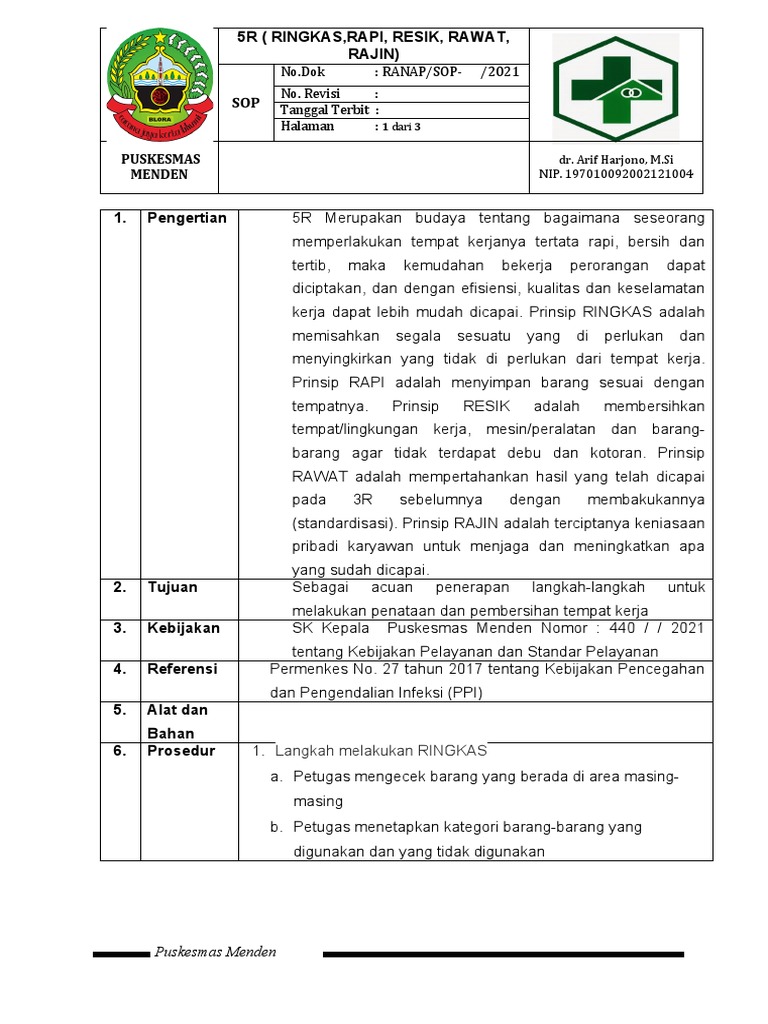 Sop 5R | PDF | Sains & Matematika