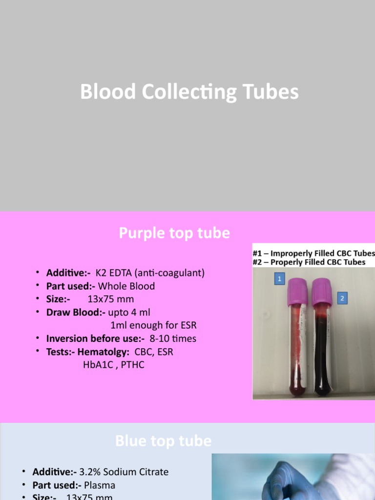Blood Collection Tube Guide | PDF
