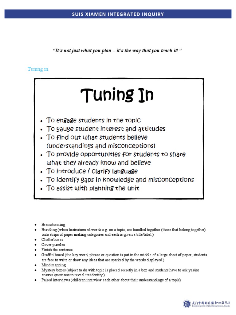 Inquiry Activity Ideas | PDF | Brainstorming | Cognition