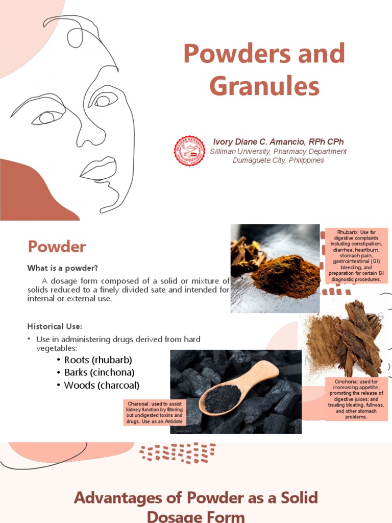 Powders vs Granules in Pharmacy | PDF | Tablet (Pharmacy) | Chemical ...