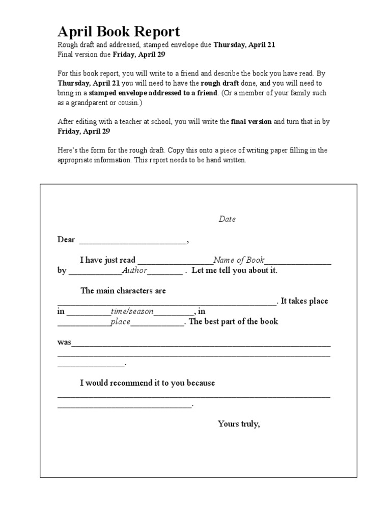 Letter Book Report Apr.11 | PDF | General Fiction