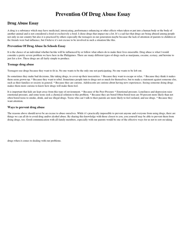 Strategies for Preventing Drug Abuse | PDF | Adolescence | Substance Abuse