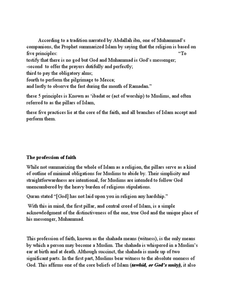 5 Pillars of Islam | PDF | Hajj | Ramadan