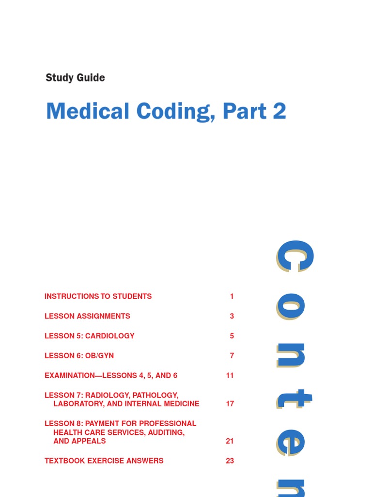 Medical Coding 1 - 2 Study Guide | PDF | Coronary Circulation ...