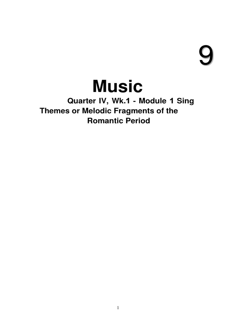 Music Module 1 | PDF | Singing | Songs