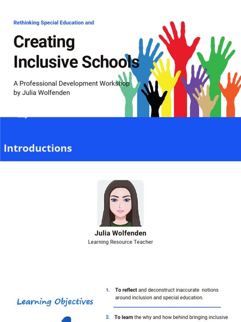 Creating Inclusive Schools: Rethinking Special Education and | PDF ...