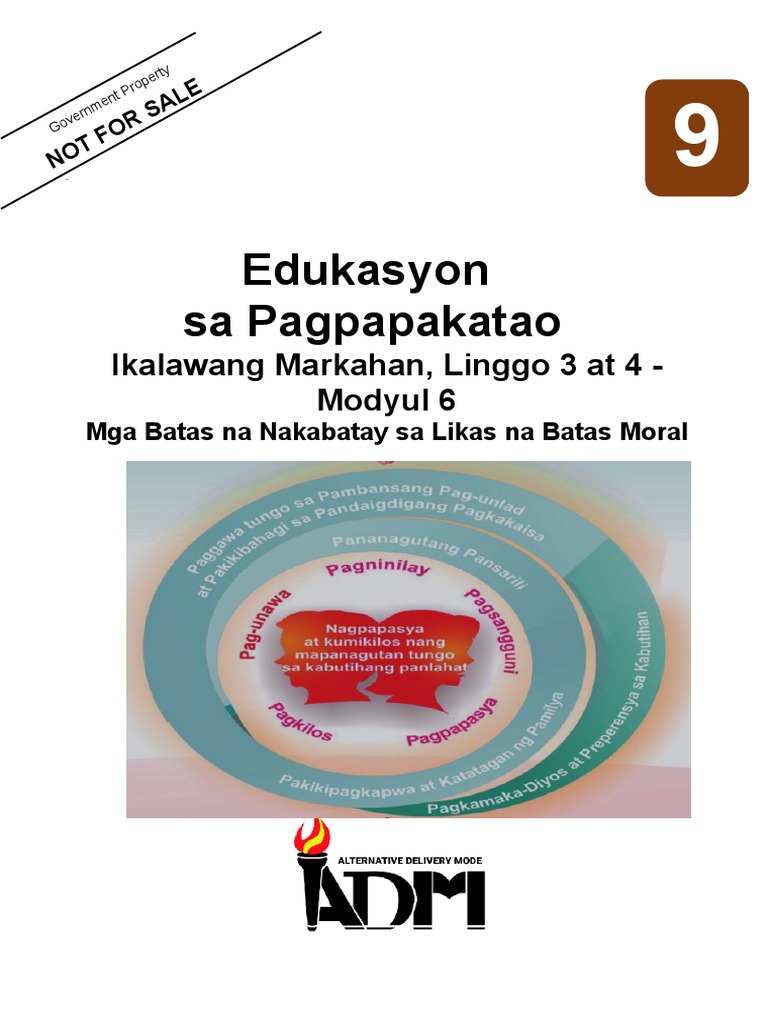 Edukasyon Sa Pagpapakatao: Ikalawang Markahan, Linggo 3 at 4 - Modyul 6 ...