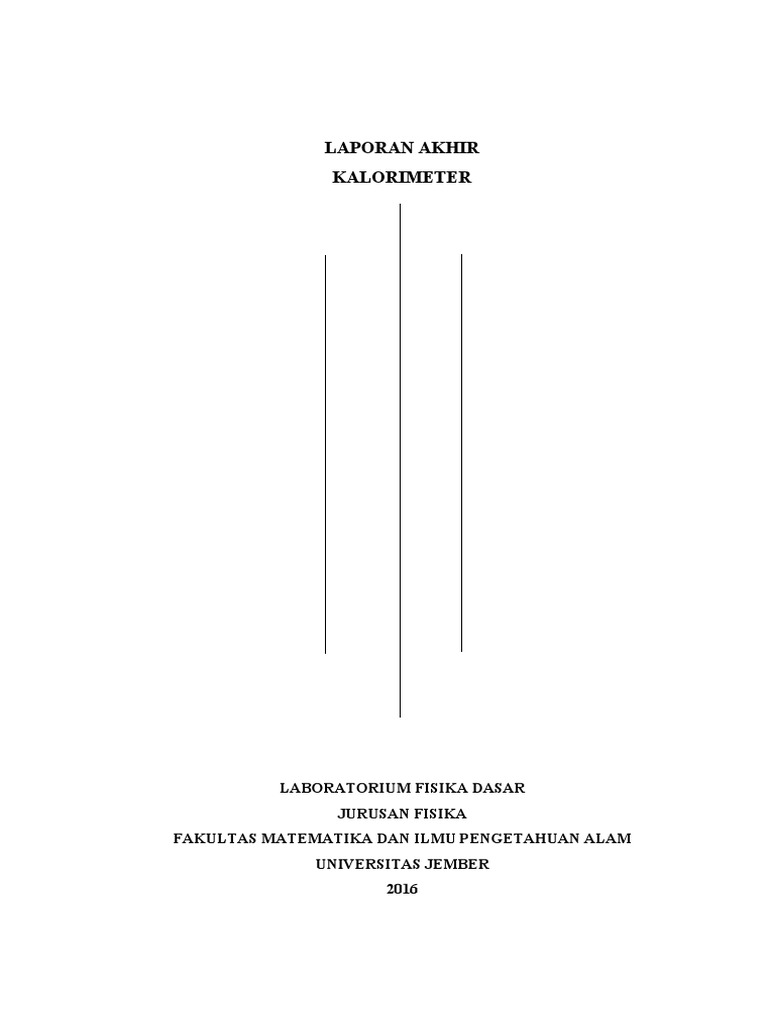 Fungsi dan Cara Kerja Kalorimeter | PDF | Metode & Bahan Ajar ...