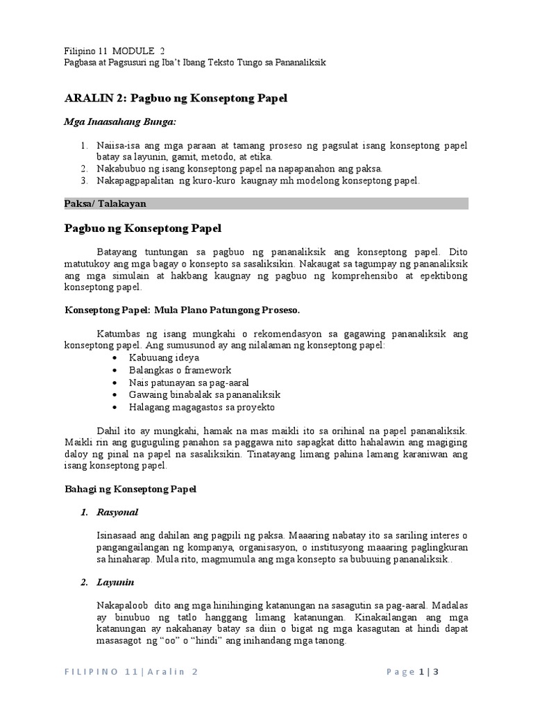 Aralin 2 (Final) | PDF