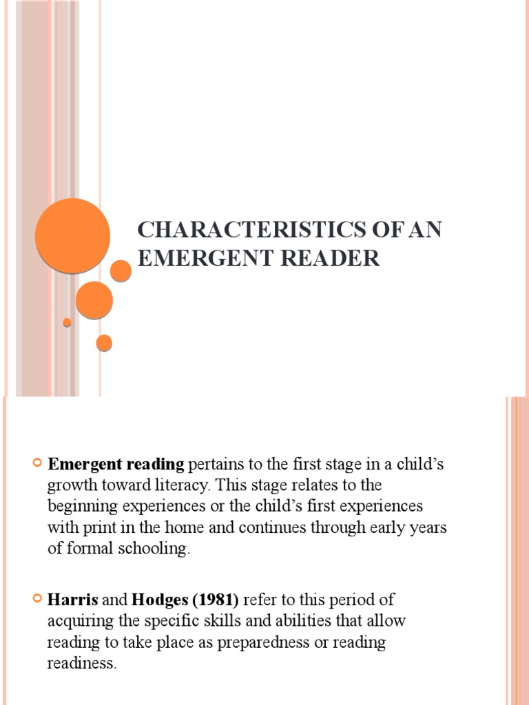 Characteristics of An Emergent Reader | PDF | Neuropsychological ...