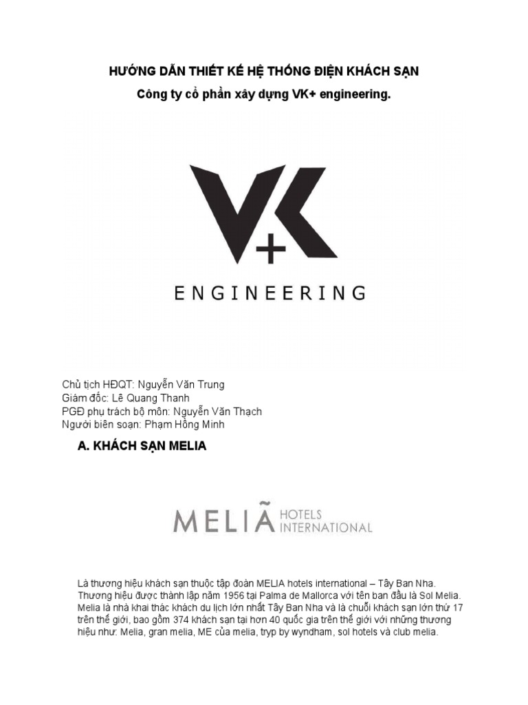 Hotel MEP Design Guideline From VK+ Engineering. | PDF