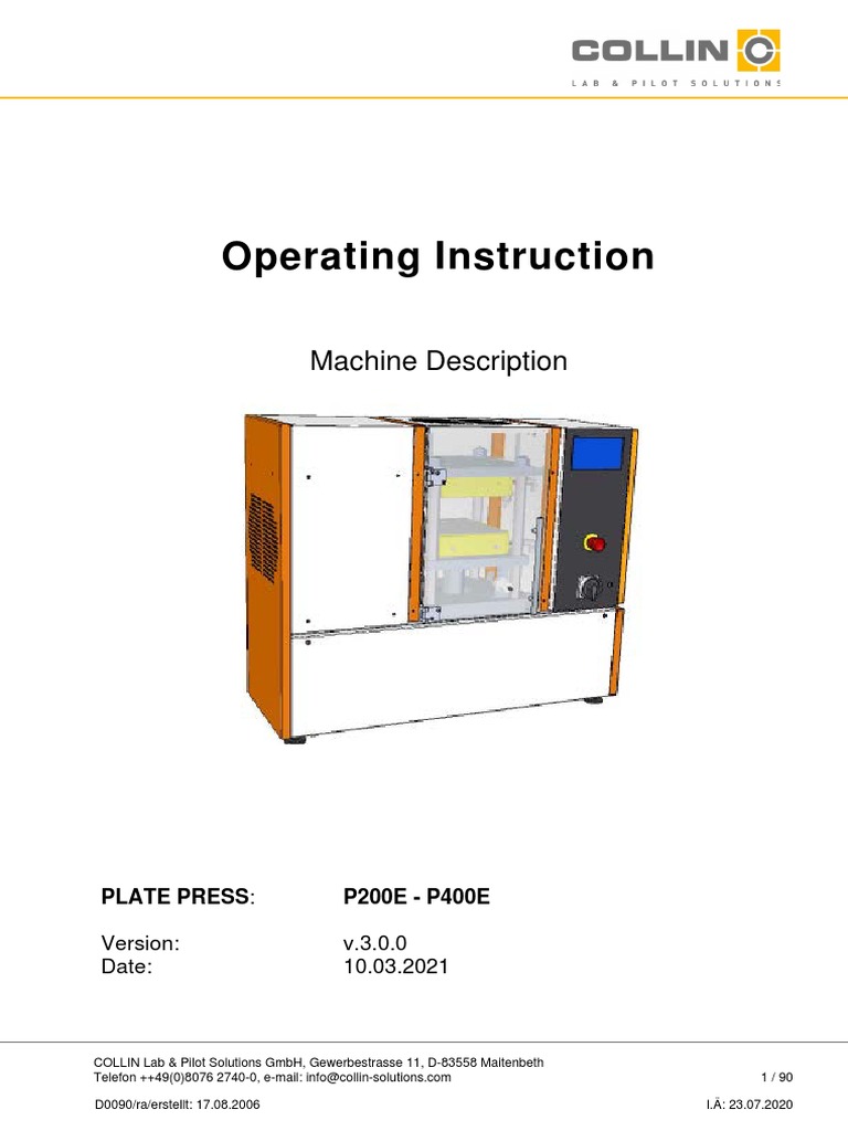 Collin - Press - P 200 E - GB | PDF | Electrician | Personal Protective ...