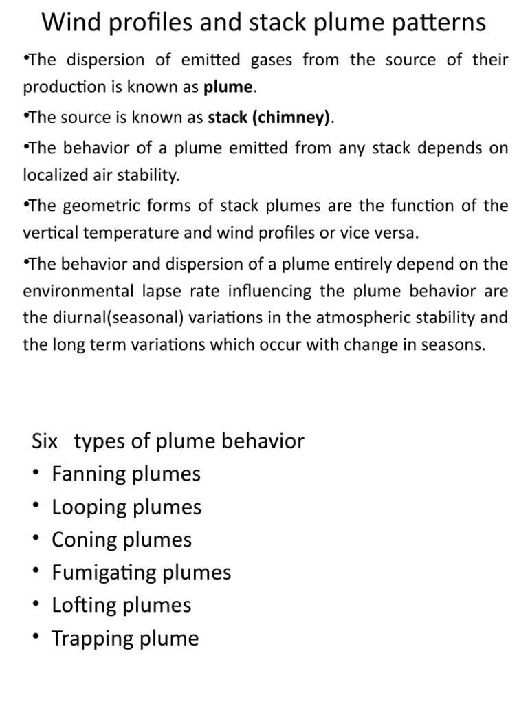 Wind Profiles and Stack Plume Patterns | PDF | Atmosphere Of Earth | Wound