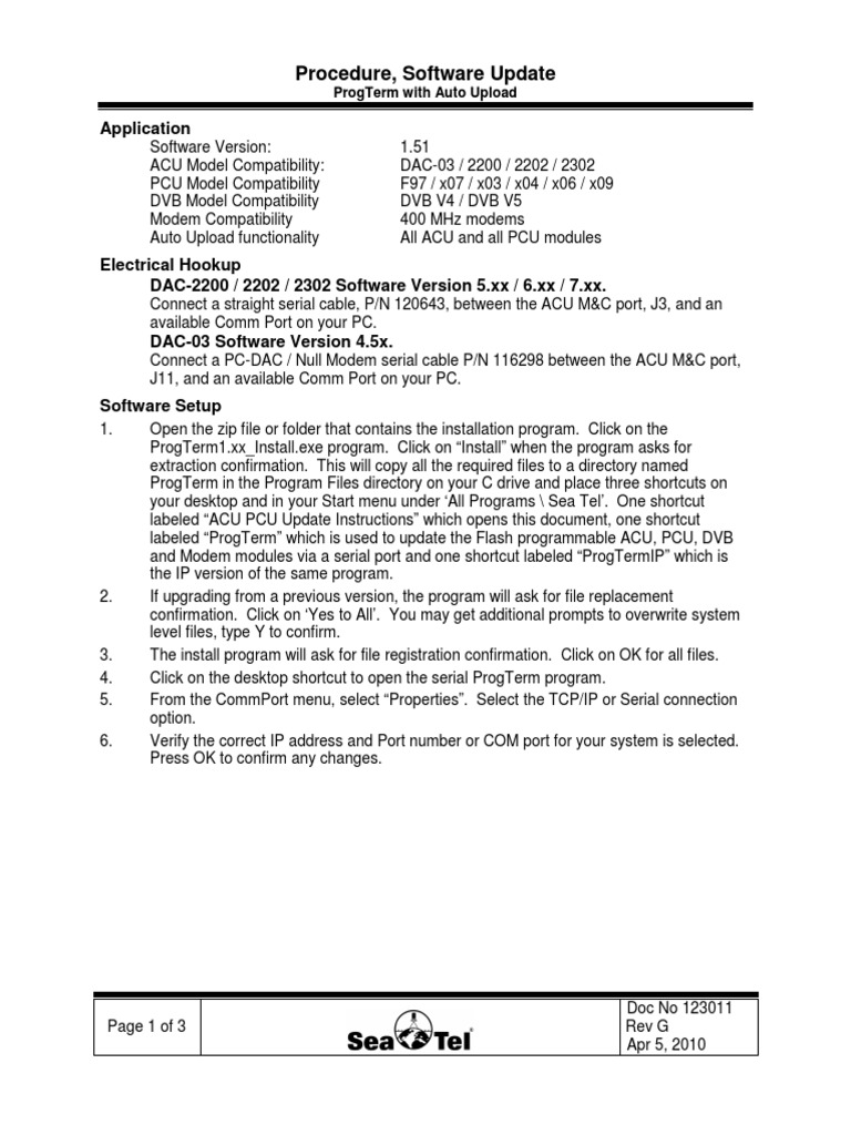 Acu Pcu Update | PDF | Booting | Modem