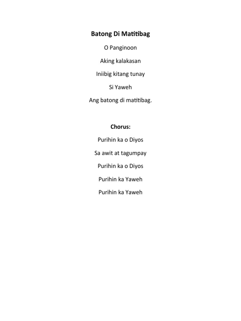Batong Di Matitibag | PDF