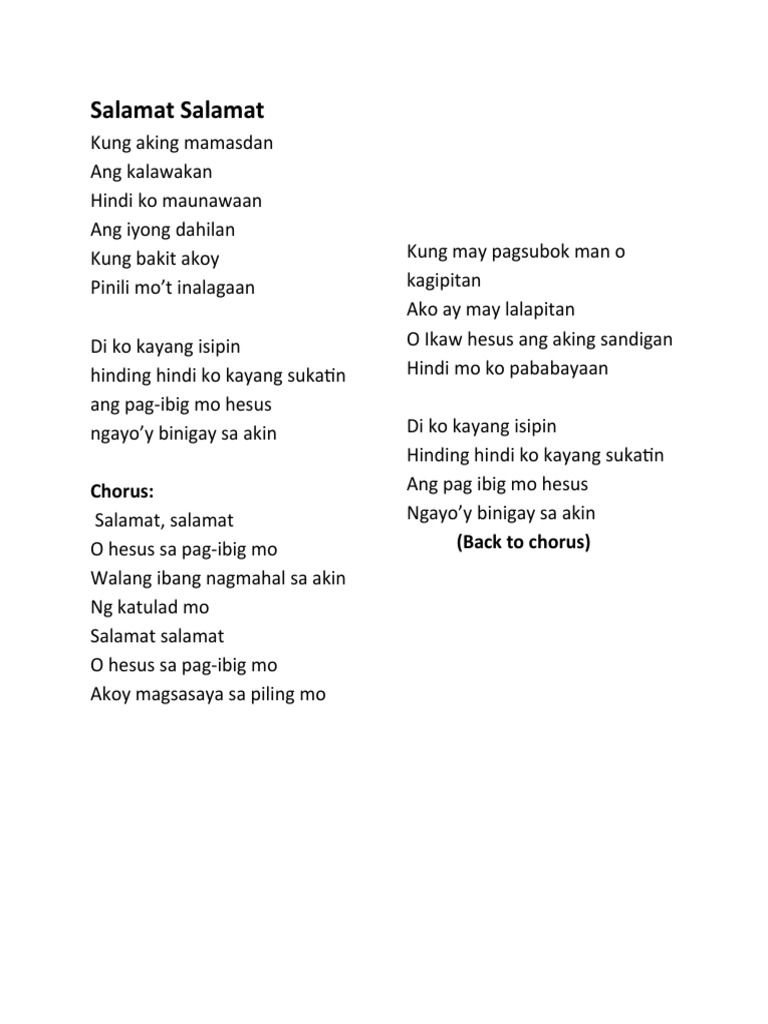 Salamat Salamat | PDF