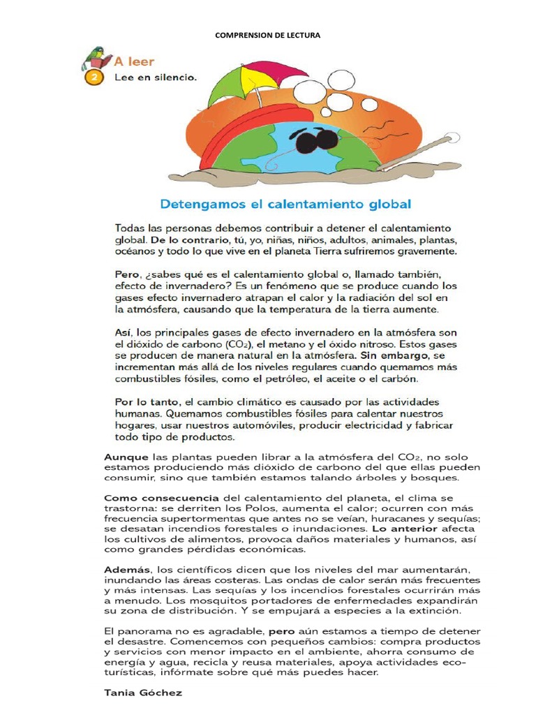 COMPRENSION DE LECTURA 05 Oct | PDF