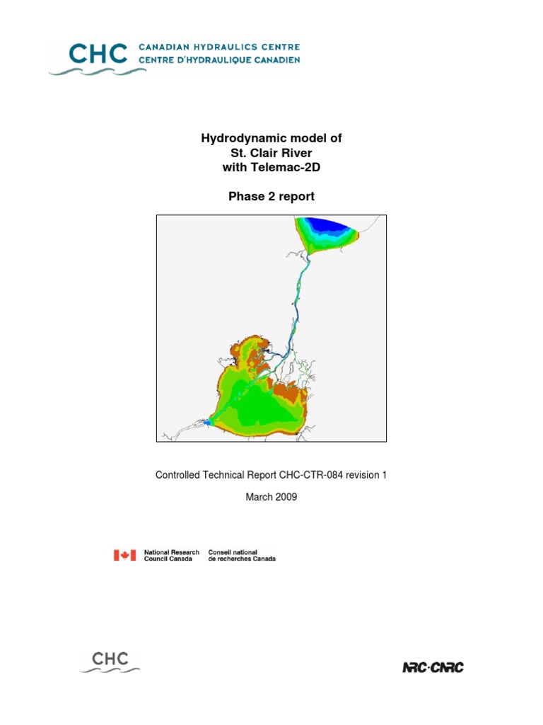 Hydrodynamic Model of St. Clair River With Telemac-2D Phase 2 Report | PDF | Computer Simulation ...