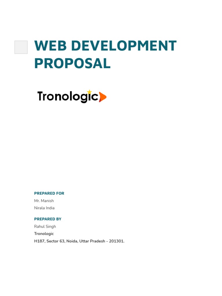 Software Development Proposal | PDF | World Wide Web | Internet & Web