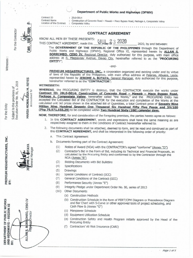 CONTRACT 20L00014 Price Reference Only | PDF