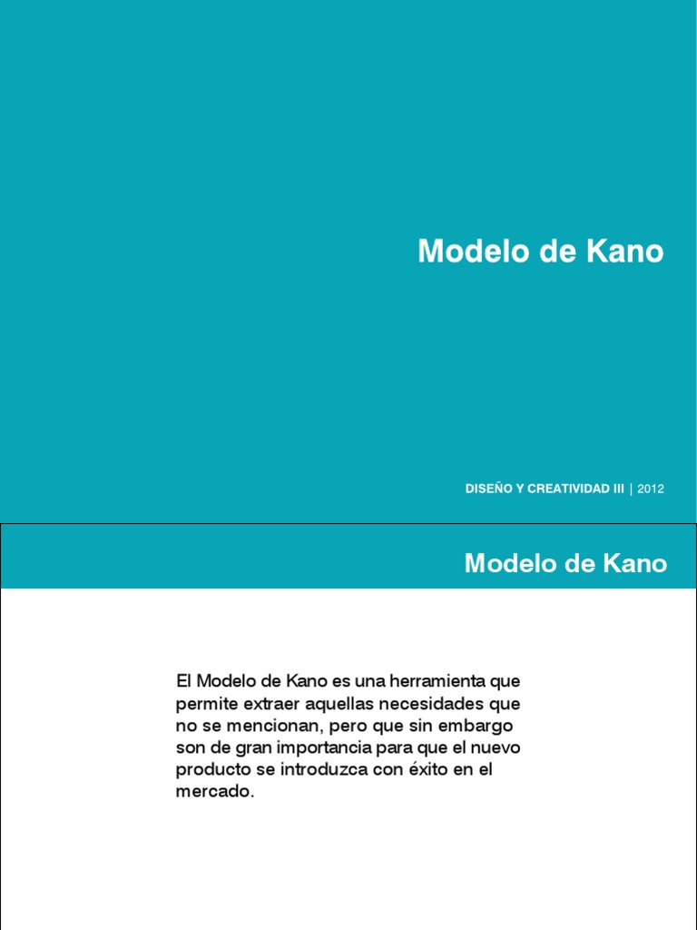 Modelo de Kano | PDF | Calidad (comercial) | Producto (Negocio)