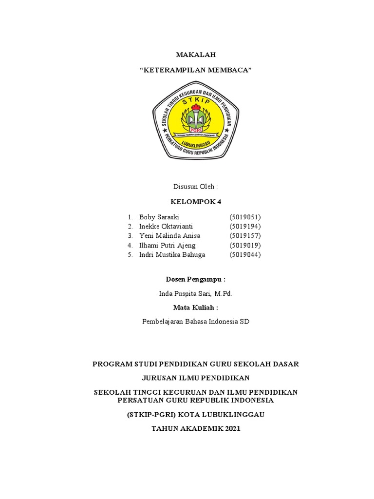 Makalah KLMPK 4 Keterampilan Membaca | PDF