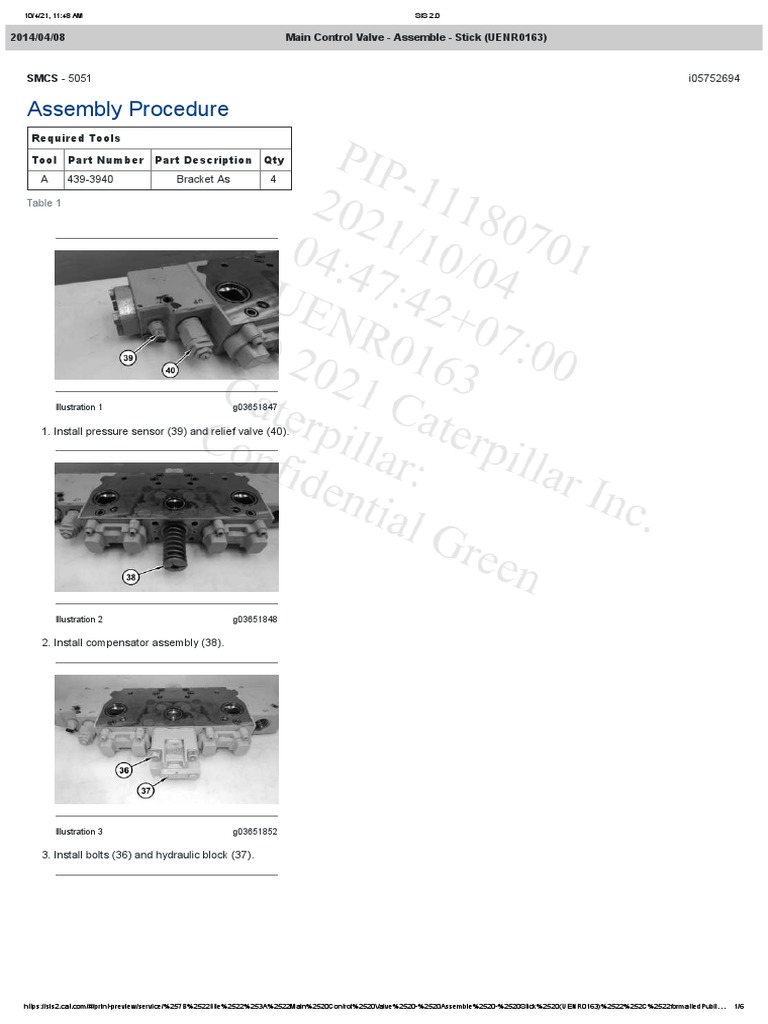 Assembly Procedure: Table 1 | PDF | Valve | Mechanical Engineering