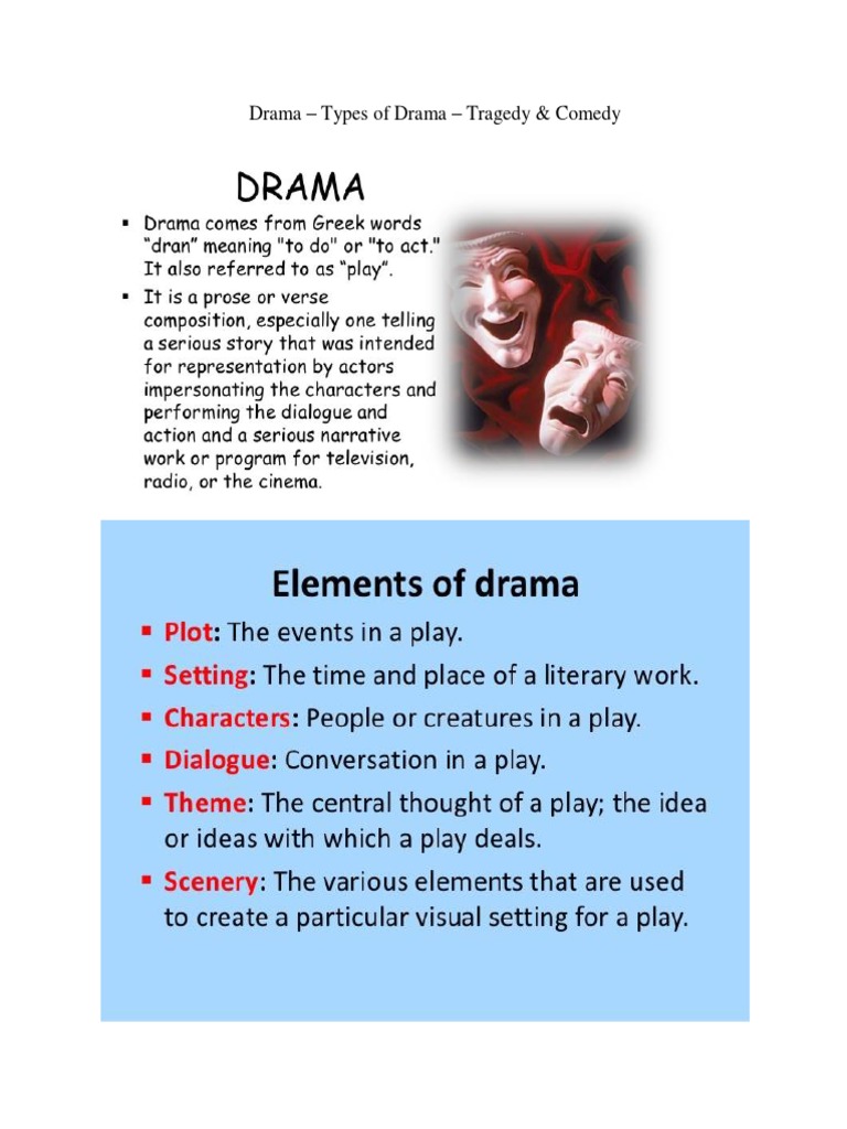 212-Allied - III - Literary Forms-Types of Drama - Tragedy and Comedy ...