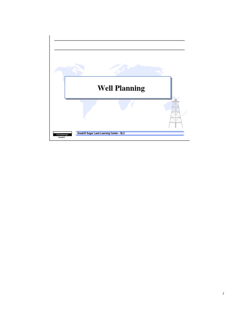 Well Planning | PDF | Oil Well | Petroleum Reservoir