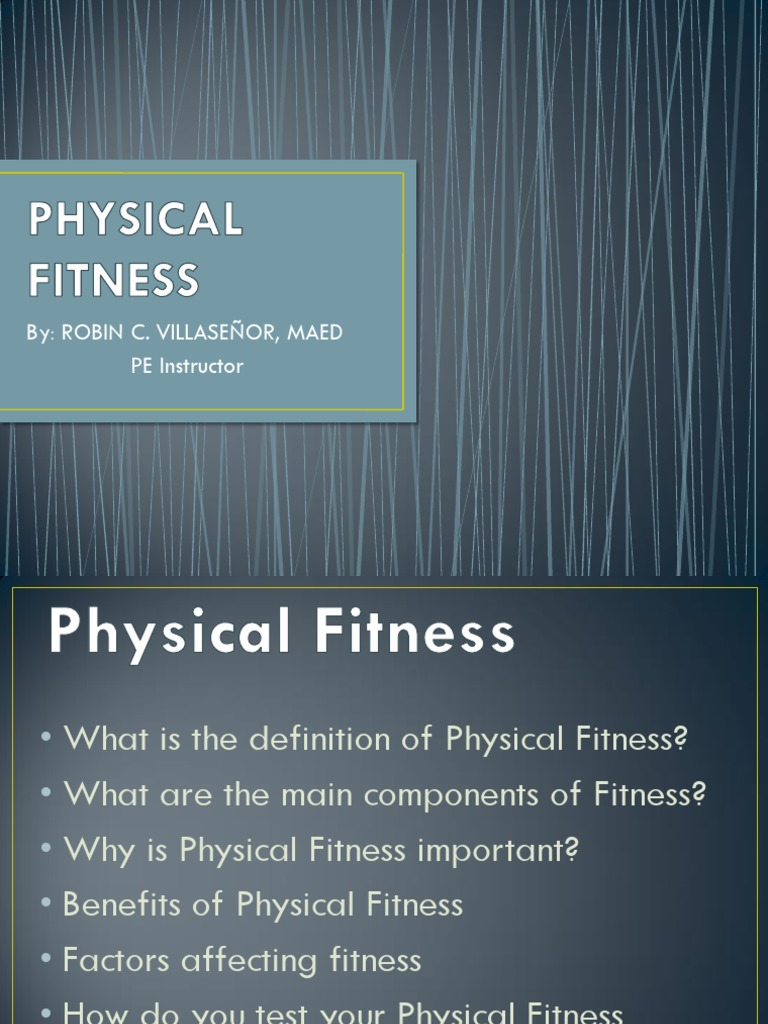 Physical Education - Ppt. Lesson 2 | PDF | Physical Fitness | Clinical ...