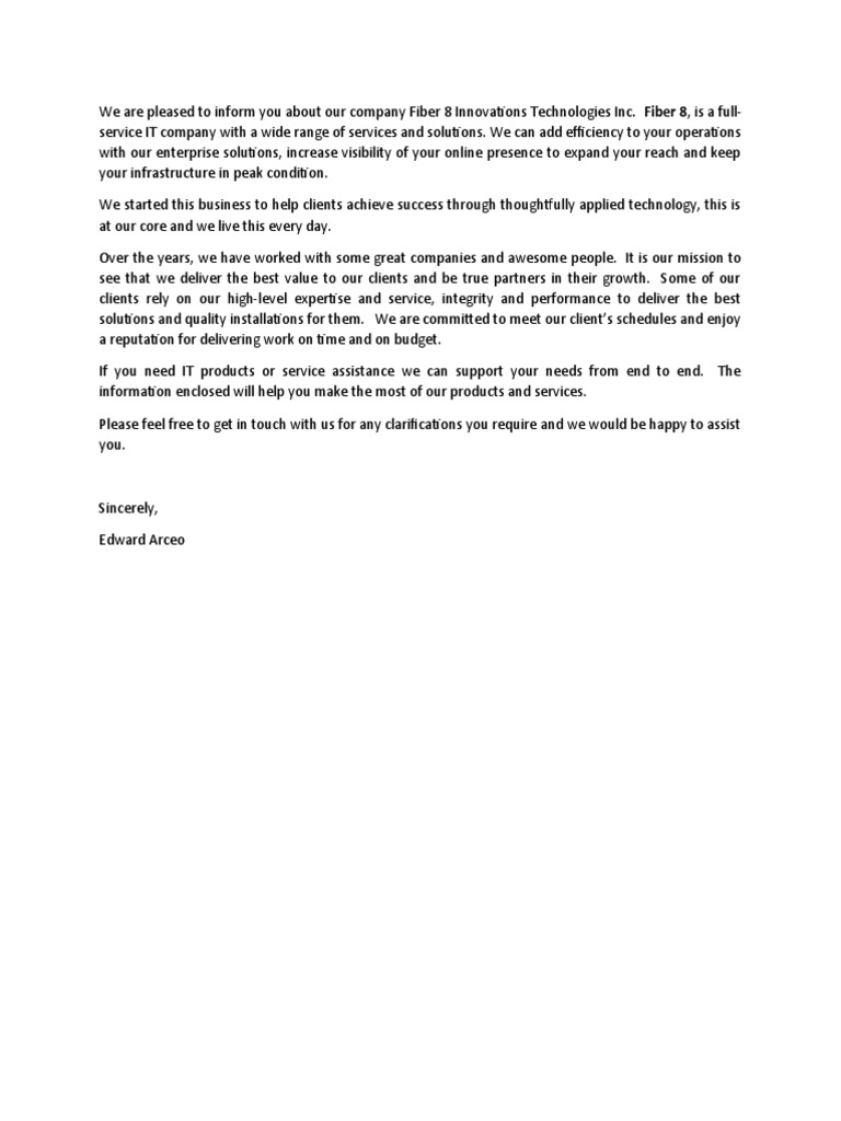 Sample Introduction Email Template | PDF