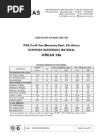 Certificate of Analysis: OREAS 600b | PDF | P Value | Standard Deviation