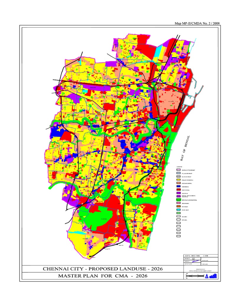 Chennai-CMDA-Master-Plan-2026 Vol1 Chapter14 Map Proposed Land Use 2026 ...
