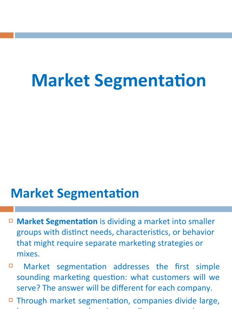 Unit 4 - Segmentation, Target Marketing, Positioning | PDF | Market ...