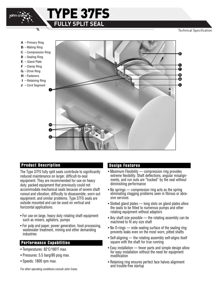 Fully Split Seal: Product Description Design Features | PDF | Materials ...